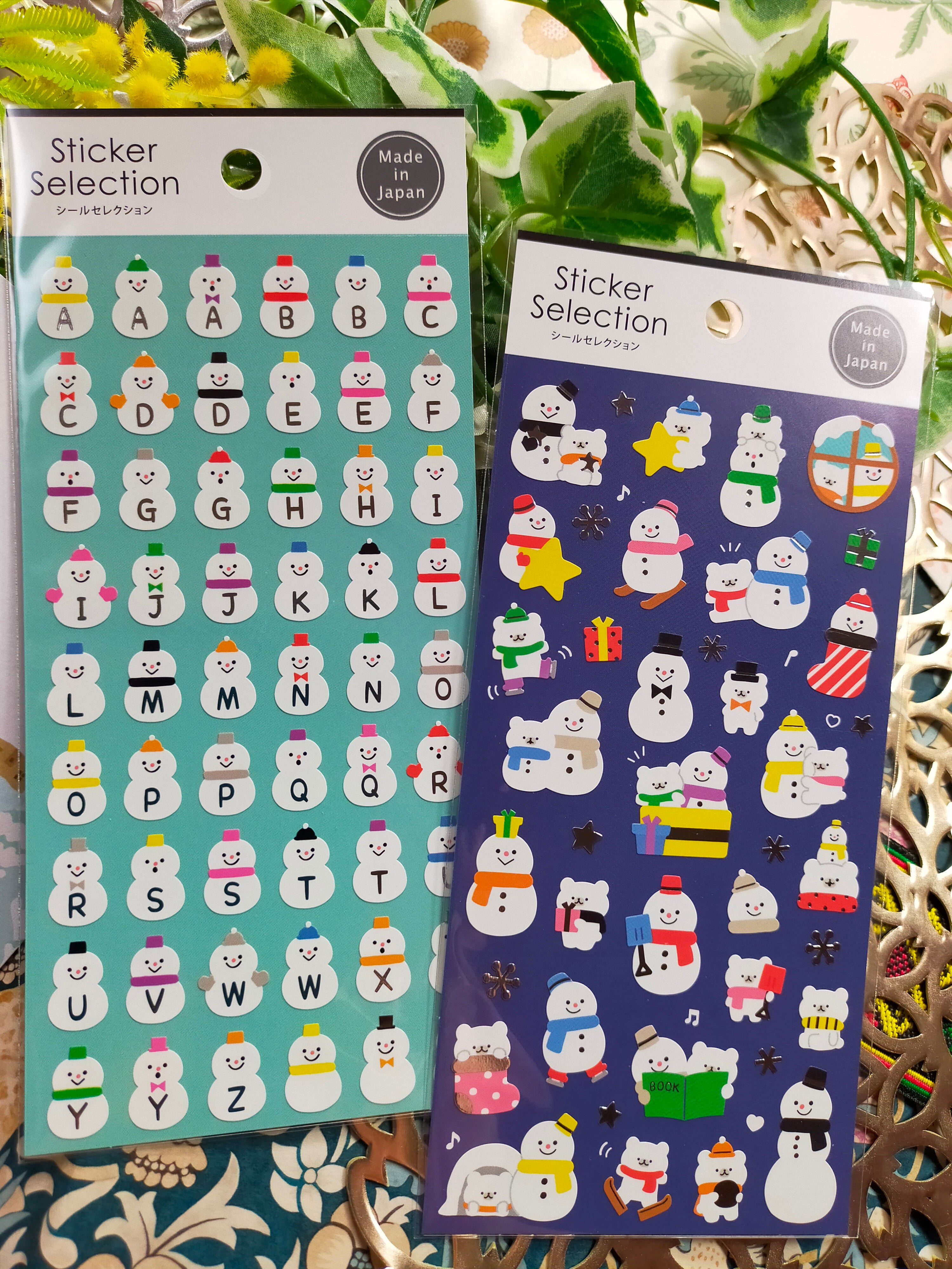 Sticker Selection Design Seals Snowmen , GAIA_ Alphabet / Polar Bears ...